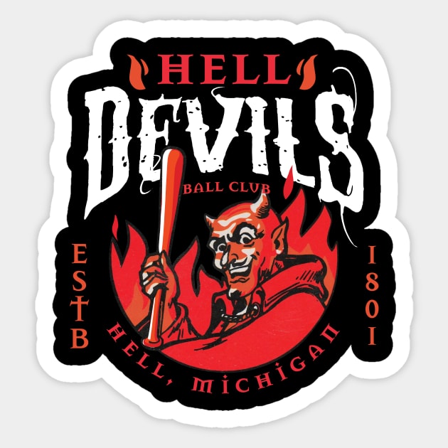 Hell Michigan Devils - Halloween - Sticker | TeePublic